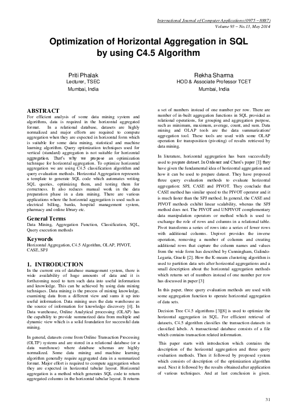 (PDF) by using C4.5 Algorithm