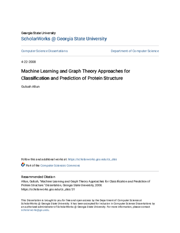 (PDF) Machine learning and graph theory approaches for classification ...