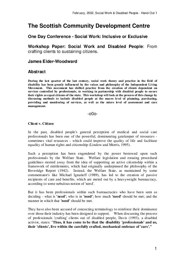 (PDF) The Scottish Community Development Centre