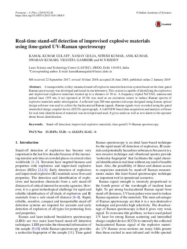 (PDF) Real-time stand-off detection of improvised explosive materials ...