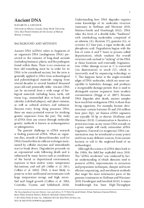 (PDF) Ancient DNA