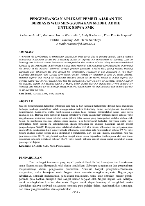 (PDF) Pengembangan Aplikasi Pembelajaran Tik Berbasis Web Menggunakan ... (PDF) Pengembangan Aplikasi Pembelajaran Tik Berbasis Web Menggunakan ...