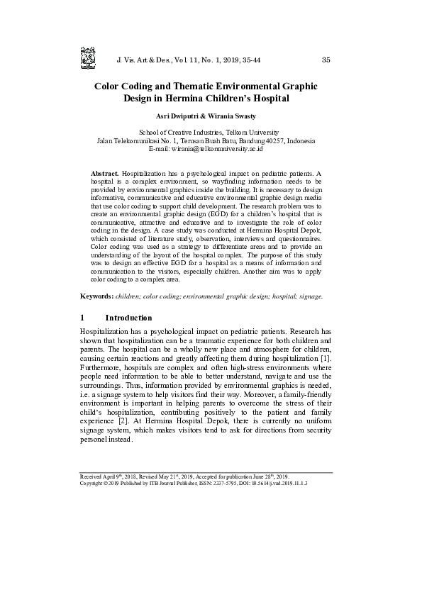 (PDF) Color Coding and Thematic Environmental Graphic Design in Hermina ...