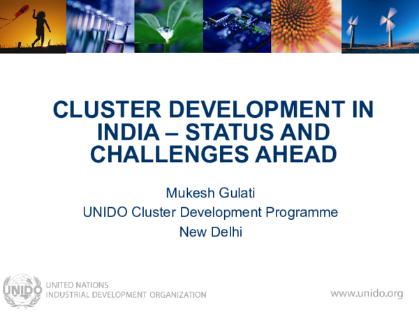 (PPT) Cluster Development in India Status and Challenges Ahead