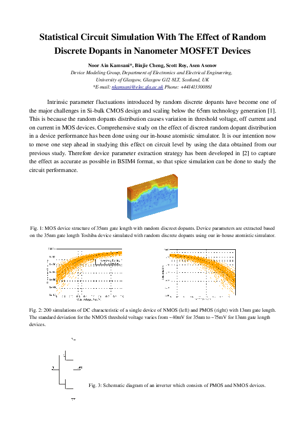 (PDF) Statistical Simulation of MOSFET Variations