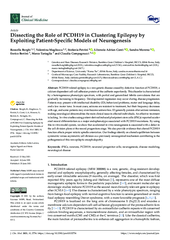 (PDF) Dissecting the Role of PCDH19 in Clustering Epilepsy by ...