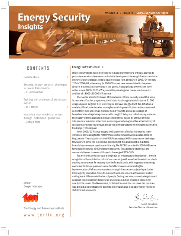 (PDF) Challenges in Ensuring Energy Security in India