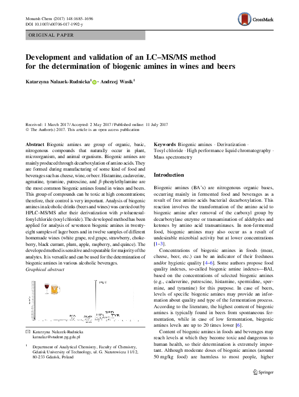 (PDF) Development and Validation of LC-MS/MS Method for the Simultaneous Determination of ...