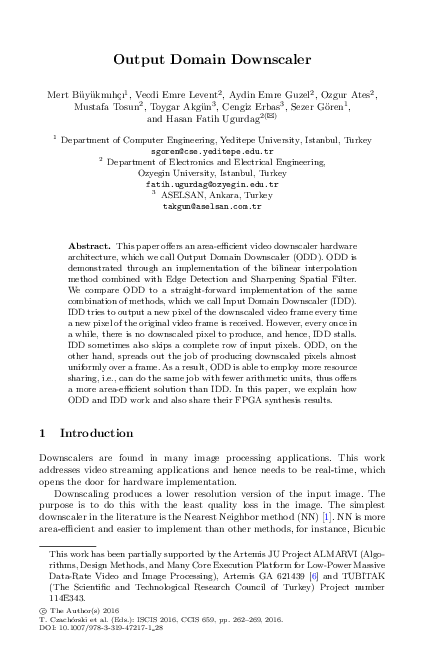 (PDF) Output Domain Downscaler