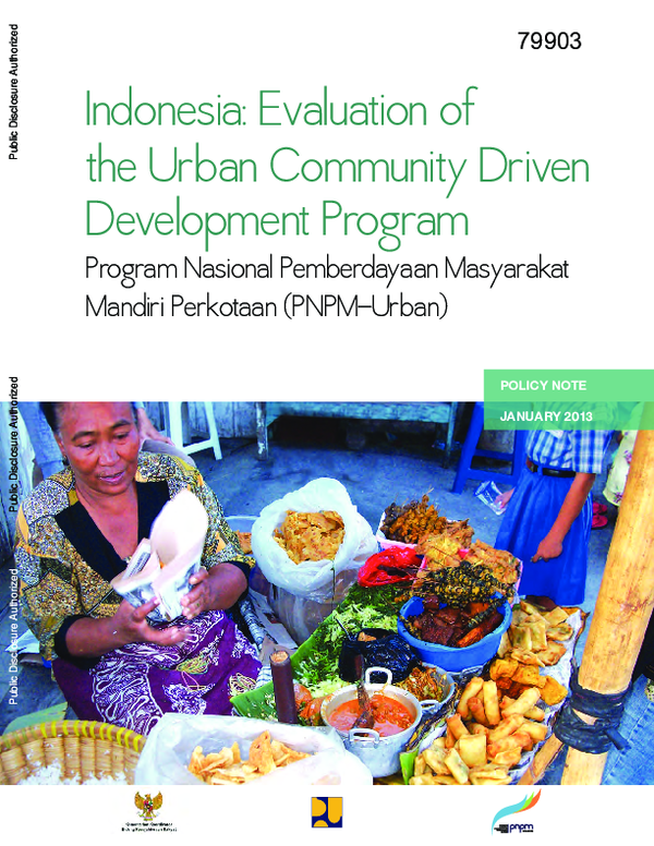 (PDF) Indonesia - Evaluation of the urban community driven development ...