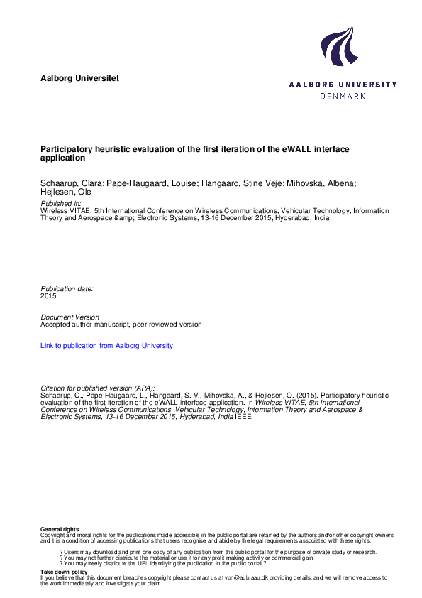 (PDF) Participatory heuristic evaluation of the first iteration of the ...