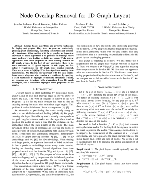 (PDF) Node Overlap Removal for 1D Graph Layout