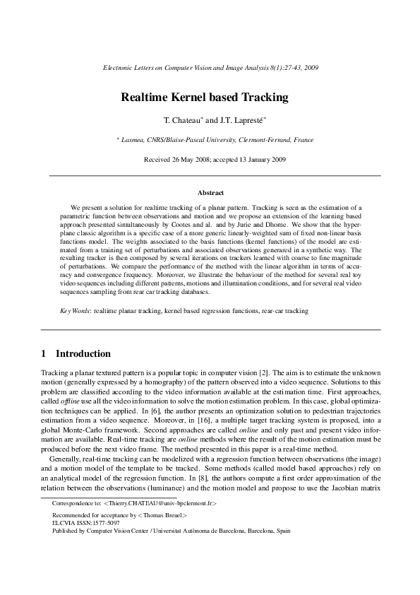 (PDF) Realtime Kernel based Machine Learning Template Matching (KMLT)