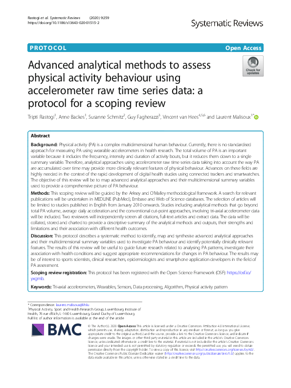 (PDF) Advanced analytical methods to assess physical activity behaviour ...