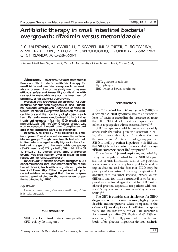 (PDF) Antibiotic therapy in small intestinal bacterial overgrowth ...