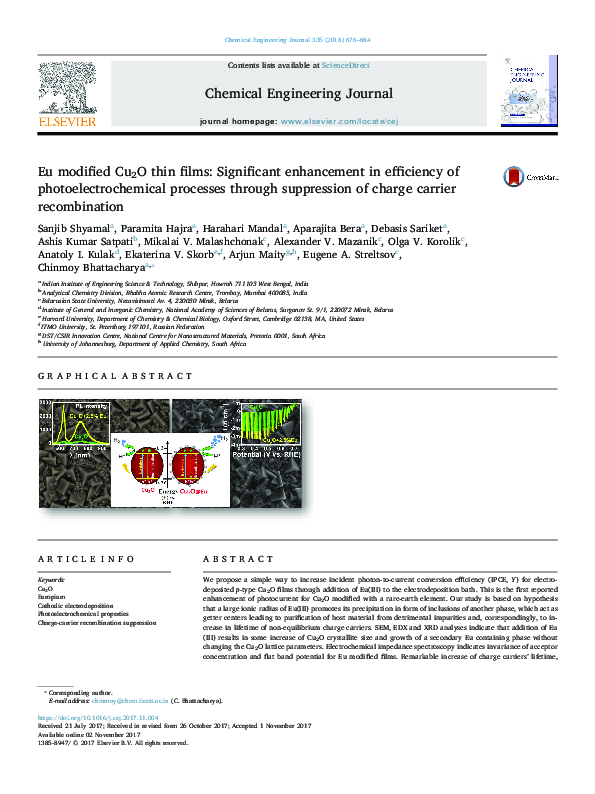 (PDF) Eu modified Cu2O thin films: Significant enhancement in ... (PDF) Eu modified Cu2O thin films: Significant enhancement in ...