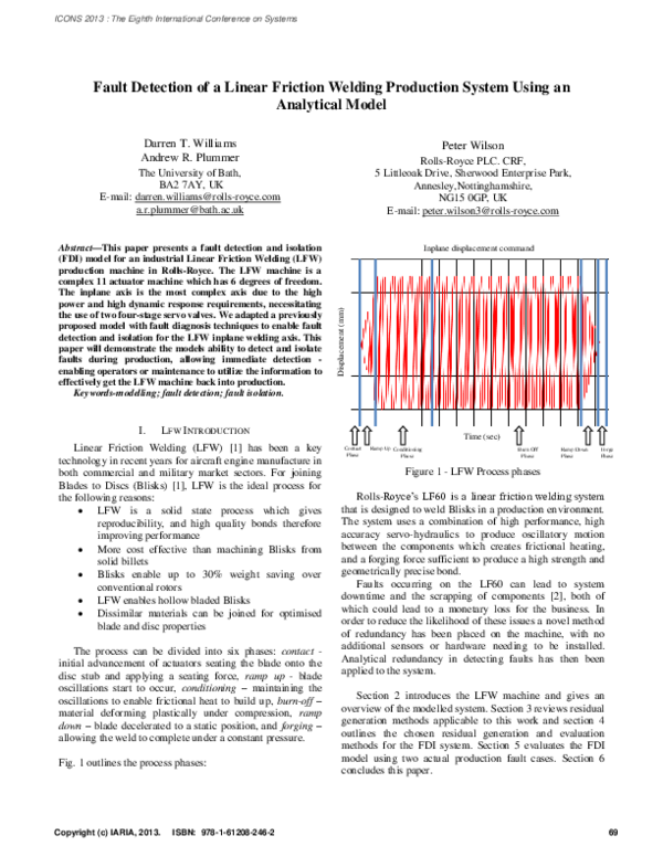 (PDF) Fault Detection of a Linear Friction Welding Production System ...