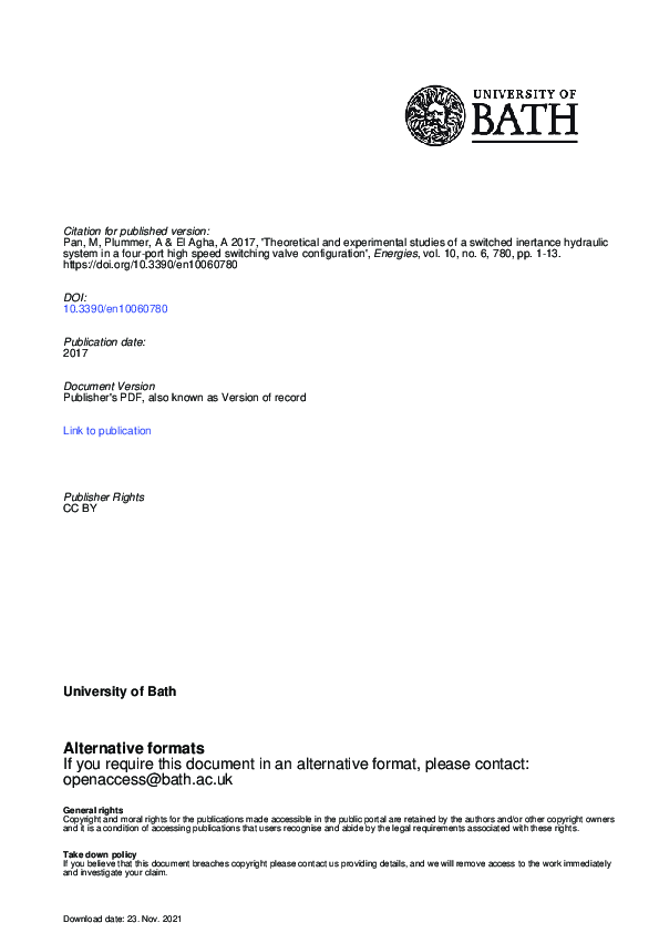 (PDF) Theoretical and Experimental Studies of a Switched Inertance ...