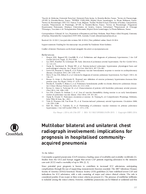 (PDF) Multilobar bilateral and unilateral chest radiograph involvement ...