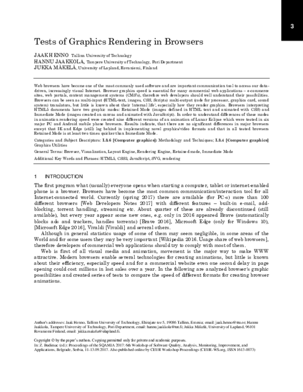 Pdf Tests Of Graphics Rendering In Browsers