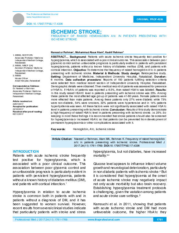 (PDF) Ischemic Stroke