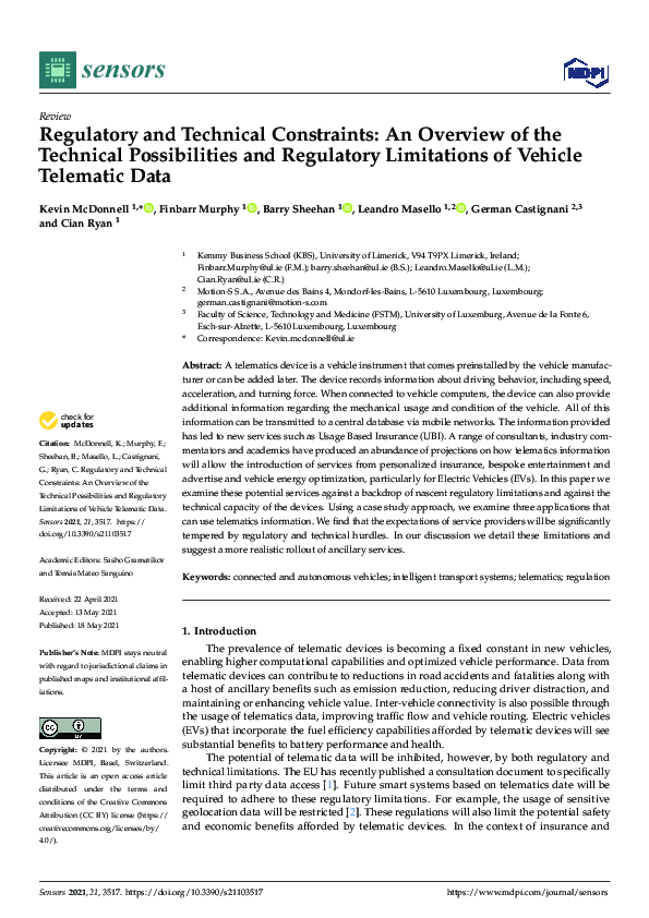(PDF) Regulatory and Technical Constraints: An Overview of the ...