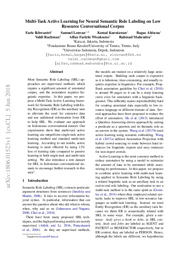 (PDF) Multi-Task Active Learning for Neural Semantic Role Labeling on ...