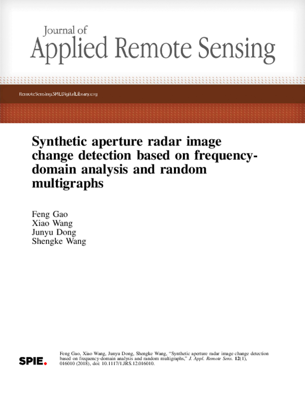 (PDF) Synthetic aperture radar image change detection based on frequency-domain analysis and ...