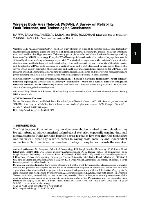 (PDF) Wireless Body Area Network (WBAN)