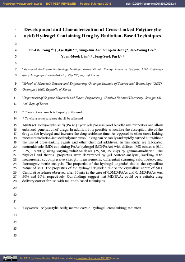 (PDF) Development and Characterization of Crosslinked Ionomer Membranes ...