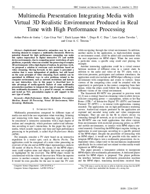 (PDF) Multimedia Presentation Integrating Media with Virtual 3D ...