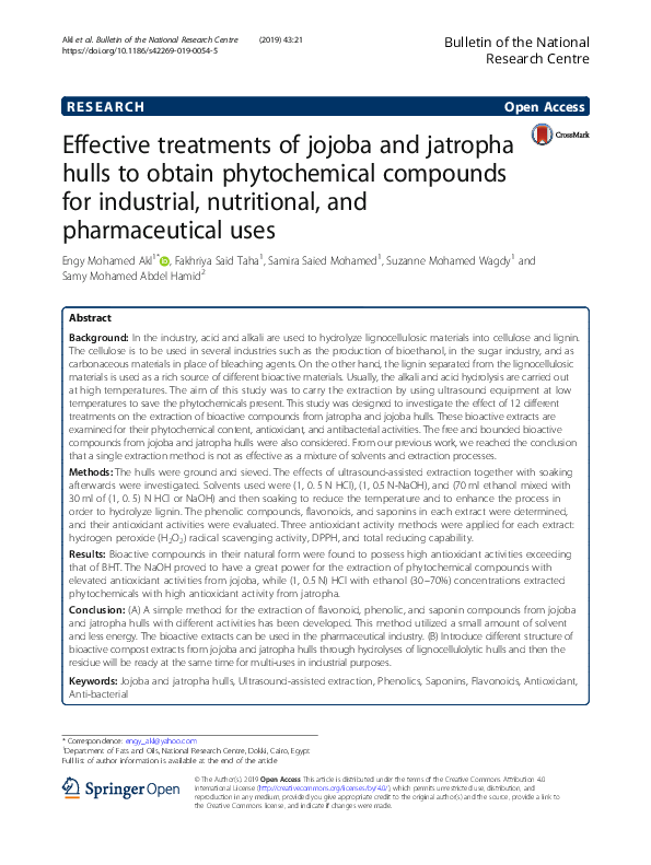 (PDF) Effective treatments of jojoba and jatropha hulls to obtain ...
