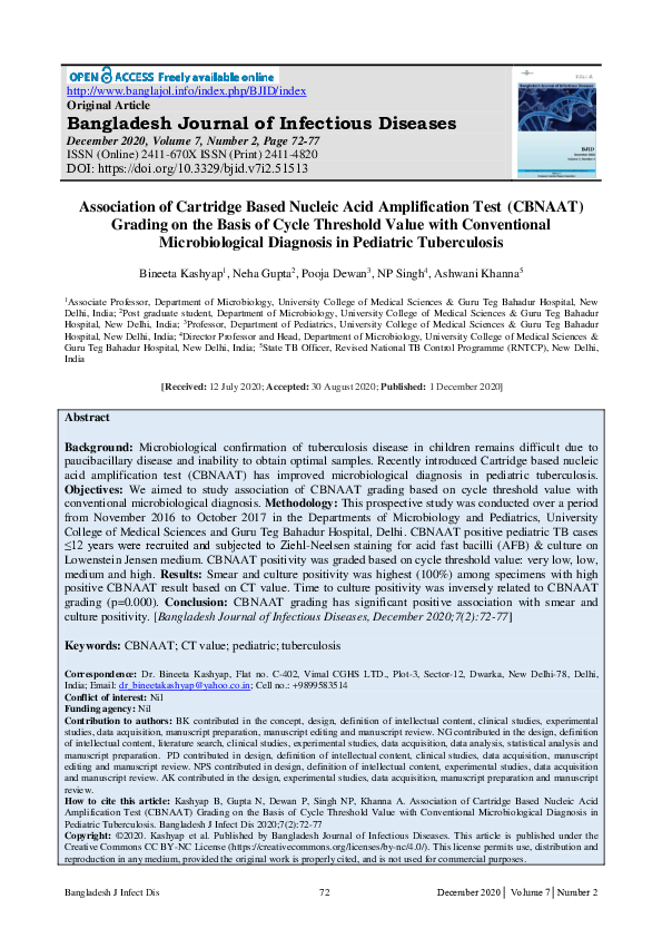(PDF) Association of Cartridge Based Nucleic Acid Amplification Test ...