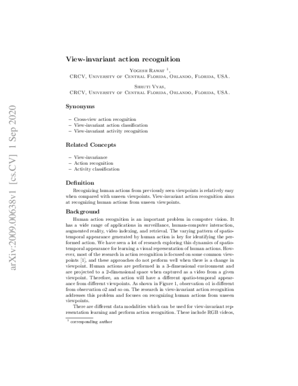 Pdf View Invariant Action Recognition