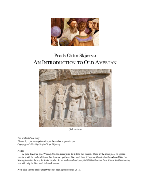 (PDF) Old Avestan Primer