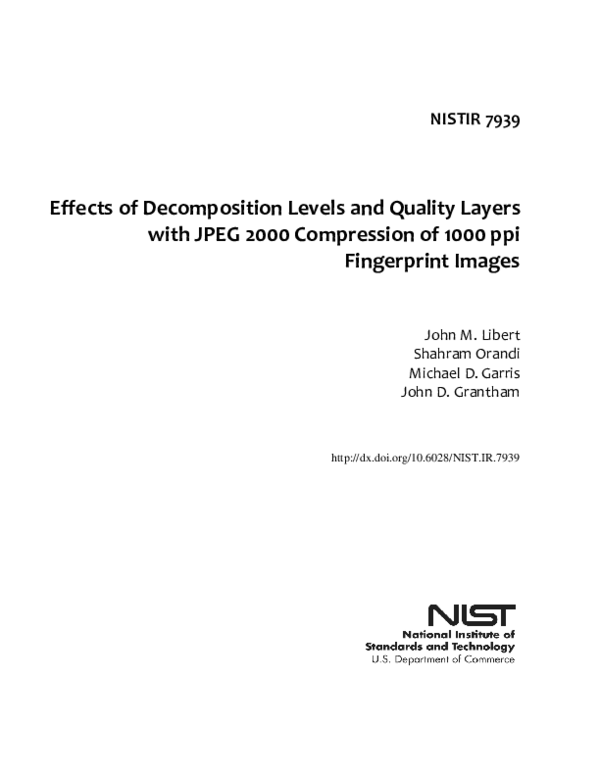 (PDF) Effects of Decomposition Levels and Quality Layers with JPEG 2000 ...