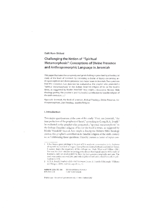 (PDF) Dalit Rom-Shiloni, “Challenging the Notion of ‘Spiritual ...