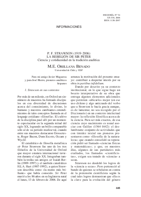 (PDF) P.F. Strawson (1919-2006)