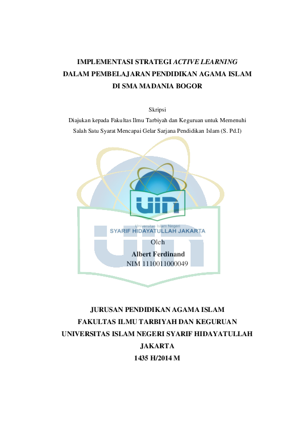 (PDF) Implementasi Strategi Active Learning dalam Pembelajaran Pendidikan Agama Islam (PAI) di ...