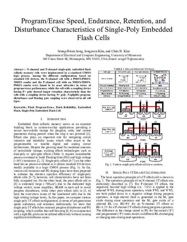(PDF) Program/erase speed, endurance, retention, and disturbance ...