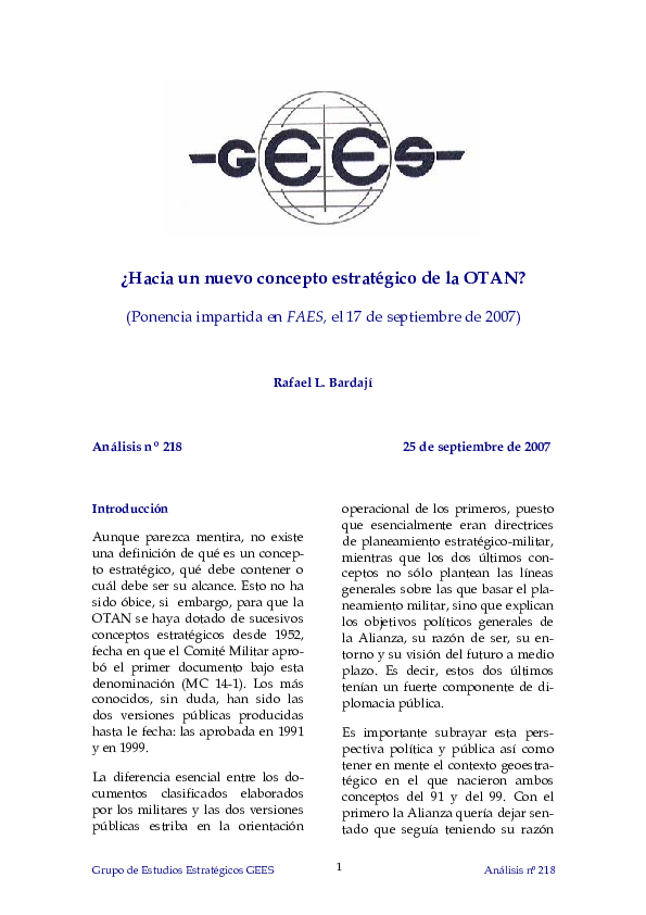 Pdf ¿ Hacia Un Nuevo Concepto Estratégico De La Otan 2671