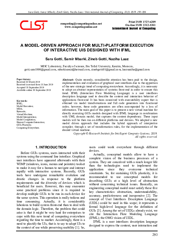 (PDF) A Model-Driven Approach for Multi-Platform Execution of ...