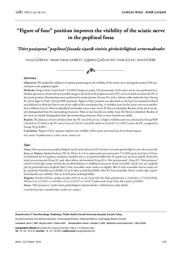 (PDF) Figure of four" position improves the visibility of the sciatic ...