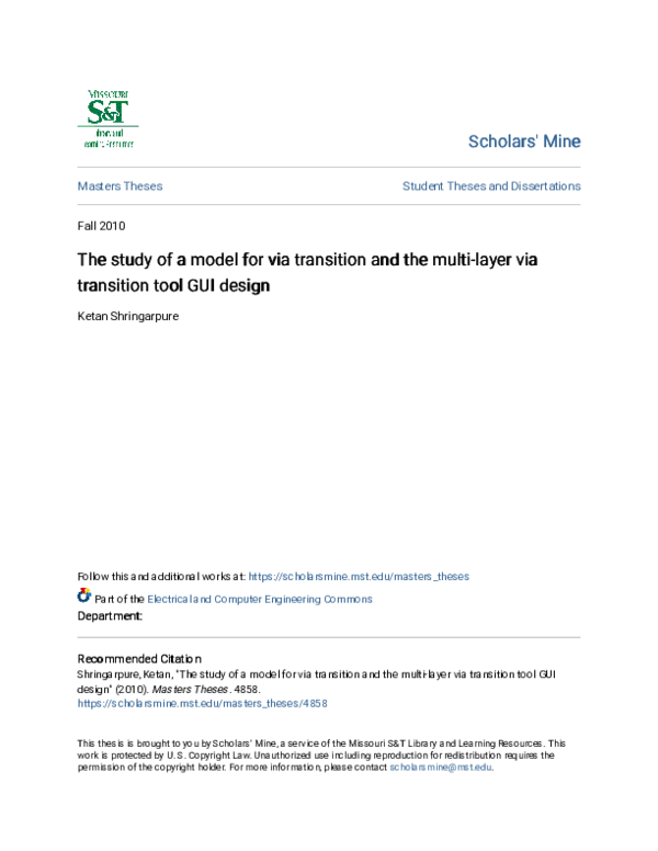 (PDF) The study of a model for via transition and the multi-layer via ...