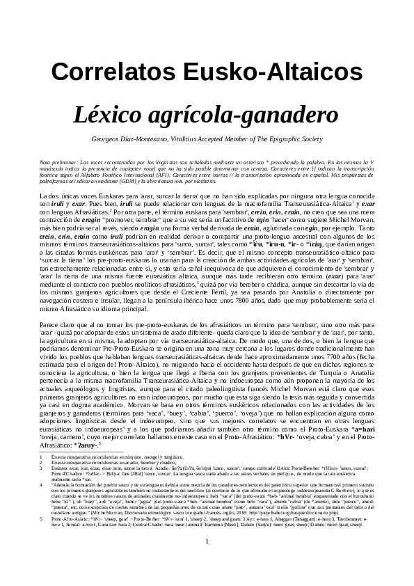 (PDF) Correlatos Eusko-Altaicos. Léxico agrícola-ganadero