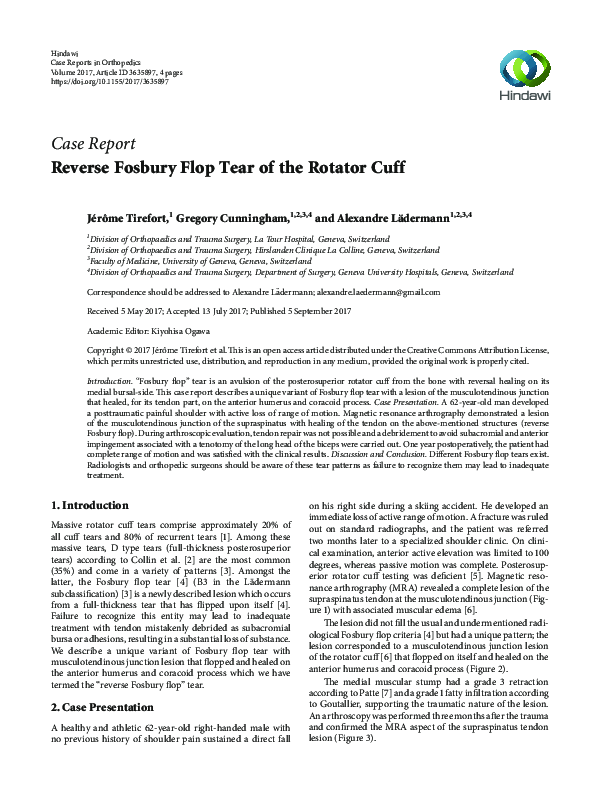 (PDF) Reverse Fosbury Flop Tear of the Rotator Cuff