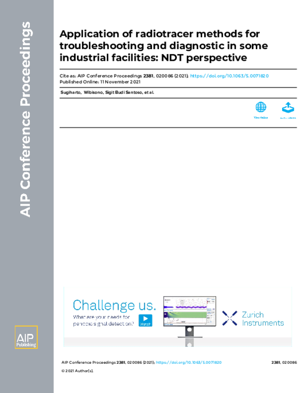 (PDF) Application of radiotracer methods for troubleshooting and ...