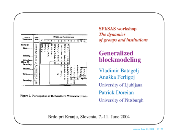 (PDF) Generalized Blockmodeling