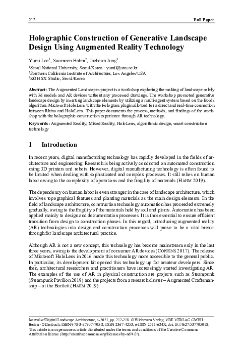 (PDF) Holographic Construction of Generative Landscape Design Using ...
