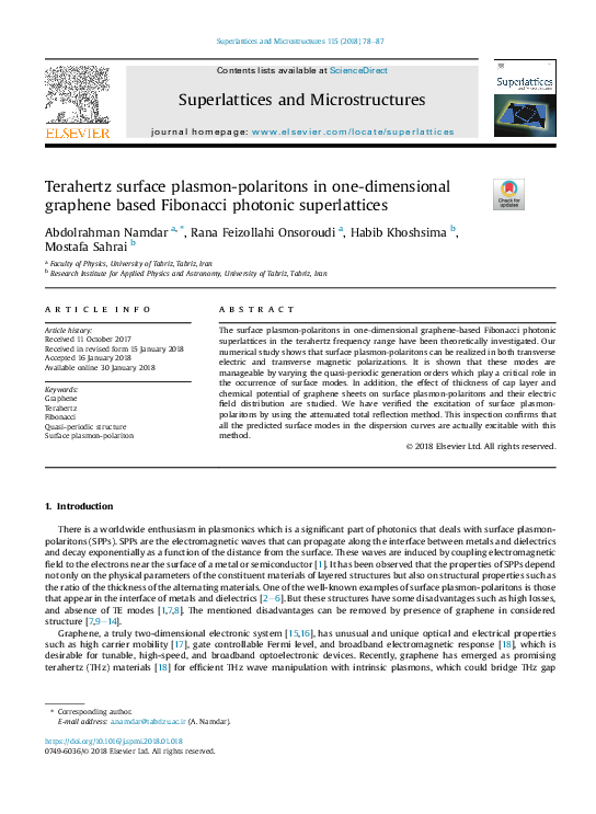 (PDF) Terahertz surface plasmon-polaritons in one-dimensional graphene based Fibonacci photonic ...